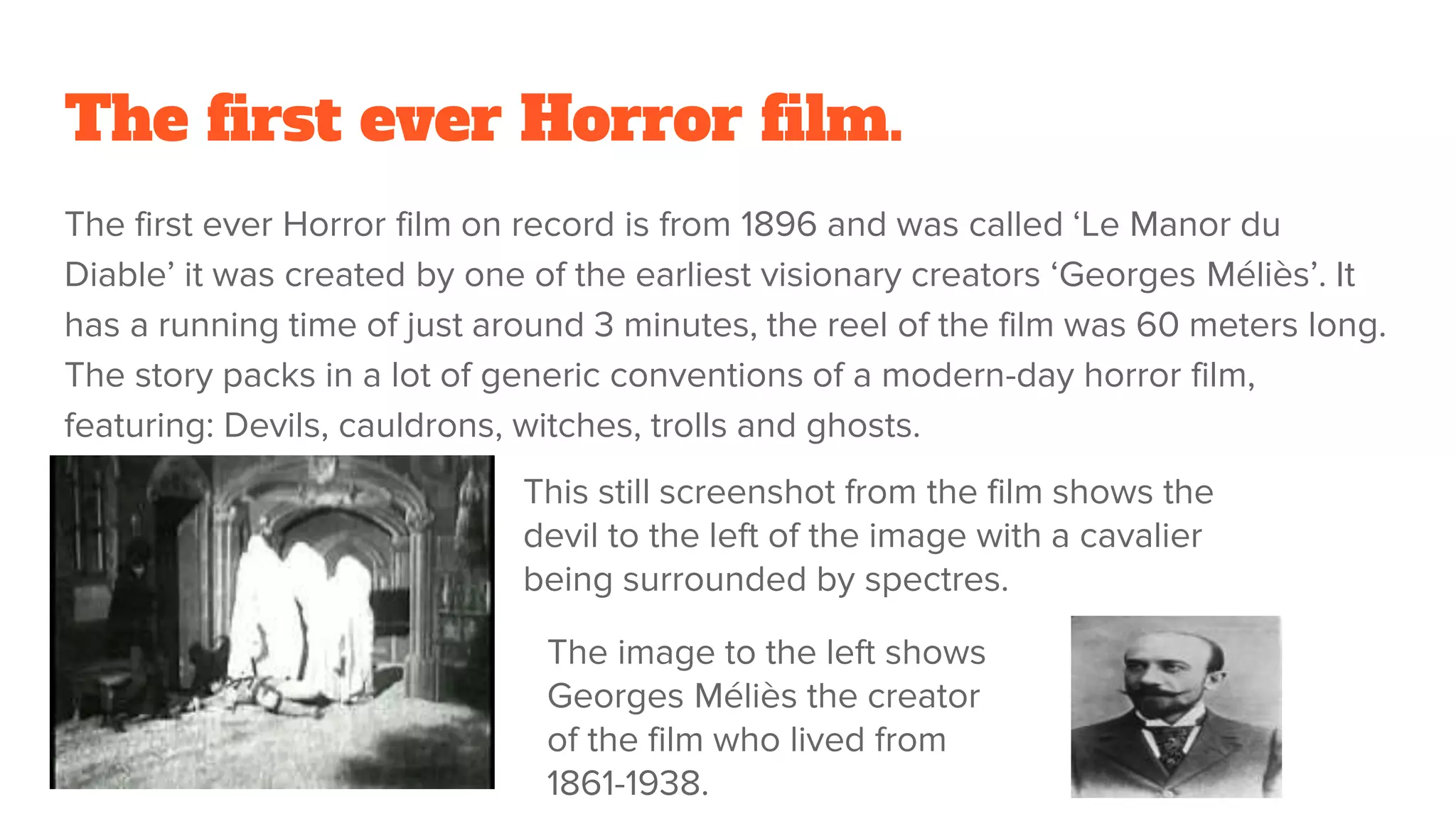 History of horror films. | PPTX