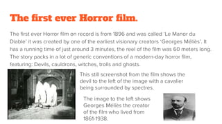 History of horror films. | PPTX