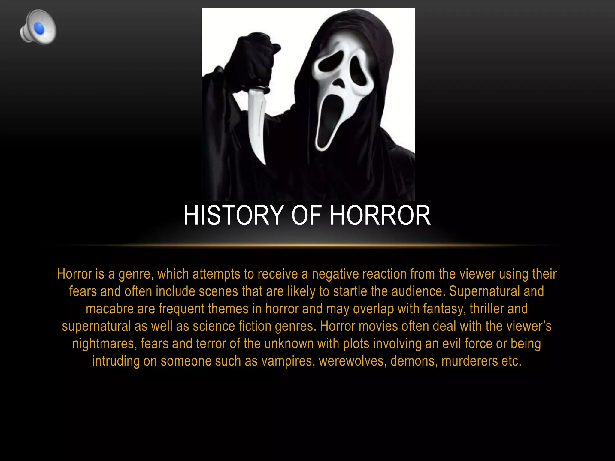 History of horror pp | PPT