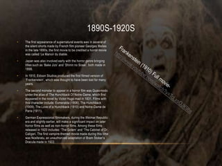 History of horror pp | PPT