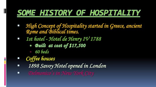 History of hotel industry | PPTX | Hotels and Motels | Travel Type