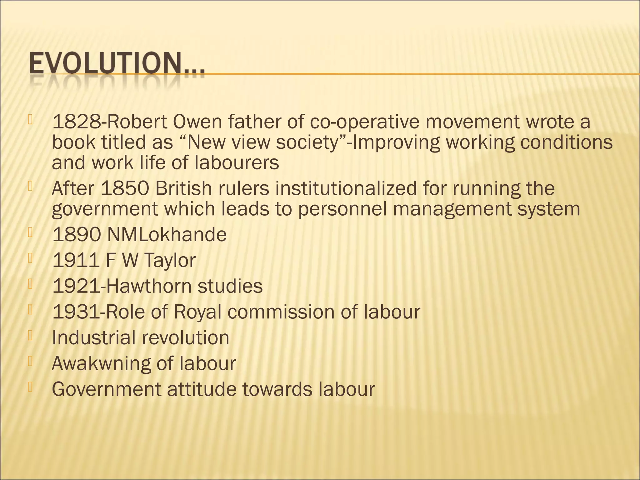 History of hrm | PPT