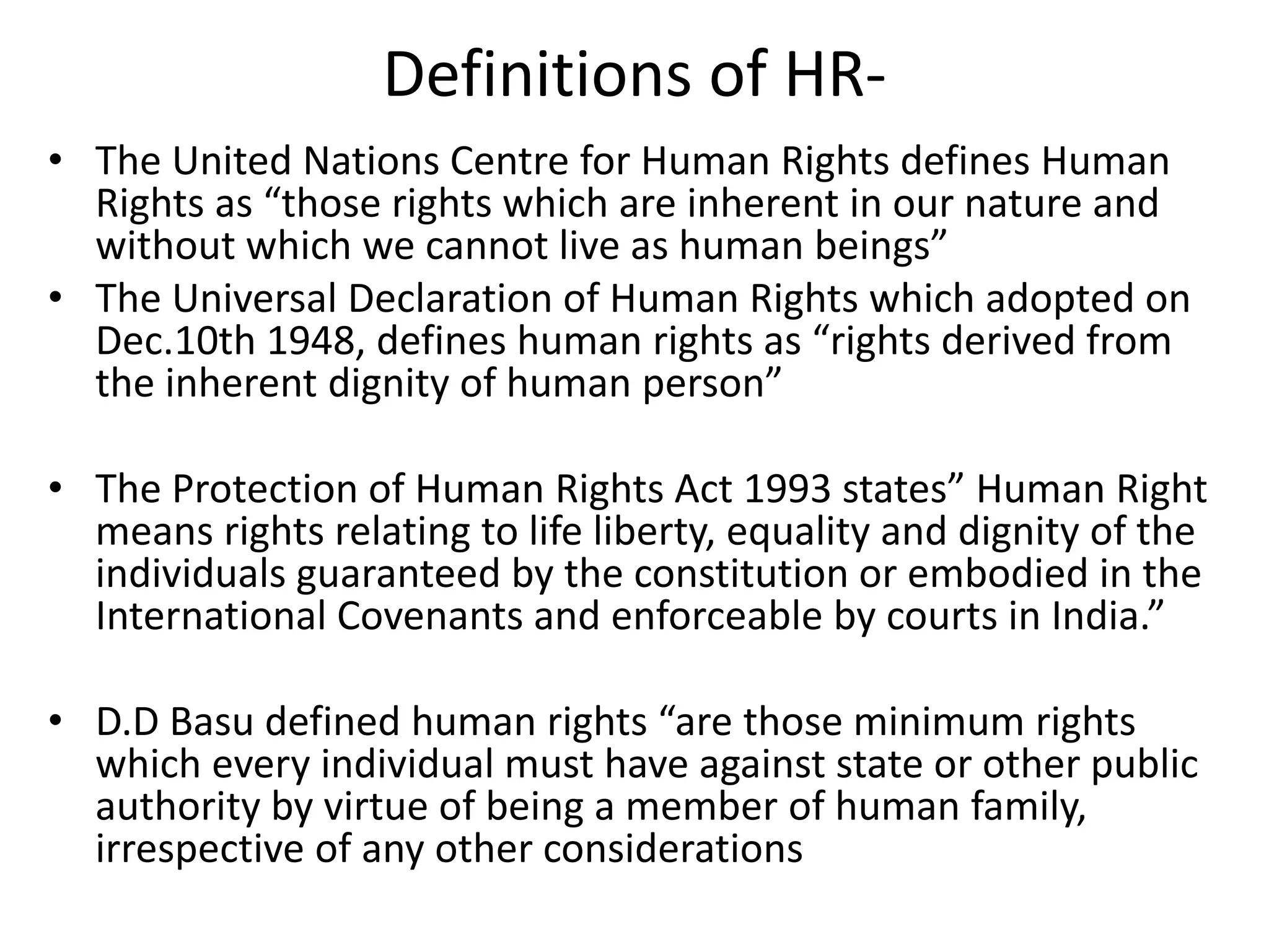 History of human rights, UDHR, ICCPR & ICESCR | PPTX