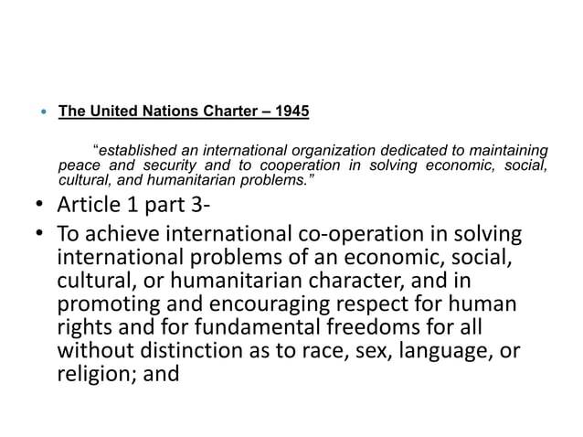 History of human rights, UDHR, ICCPR & ICESCR | PPTX
