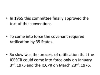 History of human rights, UDHR, ICCPR & ICESCR | PPTX