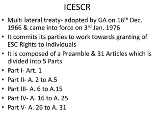 History of human rights, UDHR, ICCPR & ICESCR | PPTX