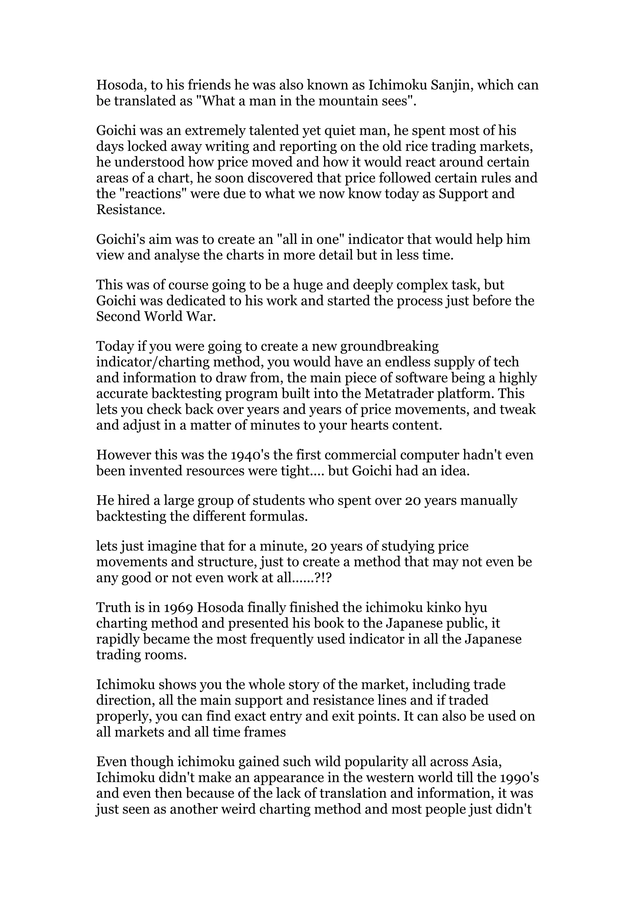 History of ichimoku | PDF