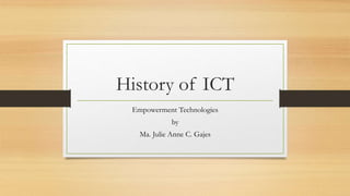 History of ICT | PPTX