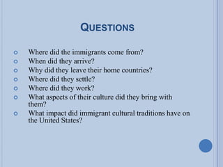History of immigration | PPTX