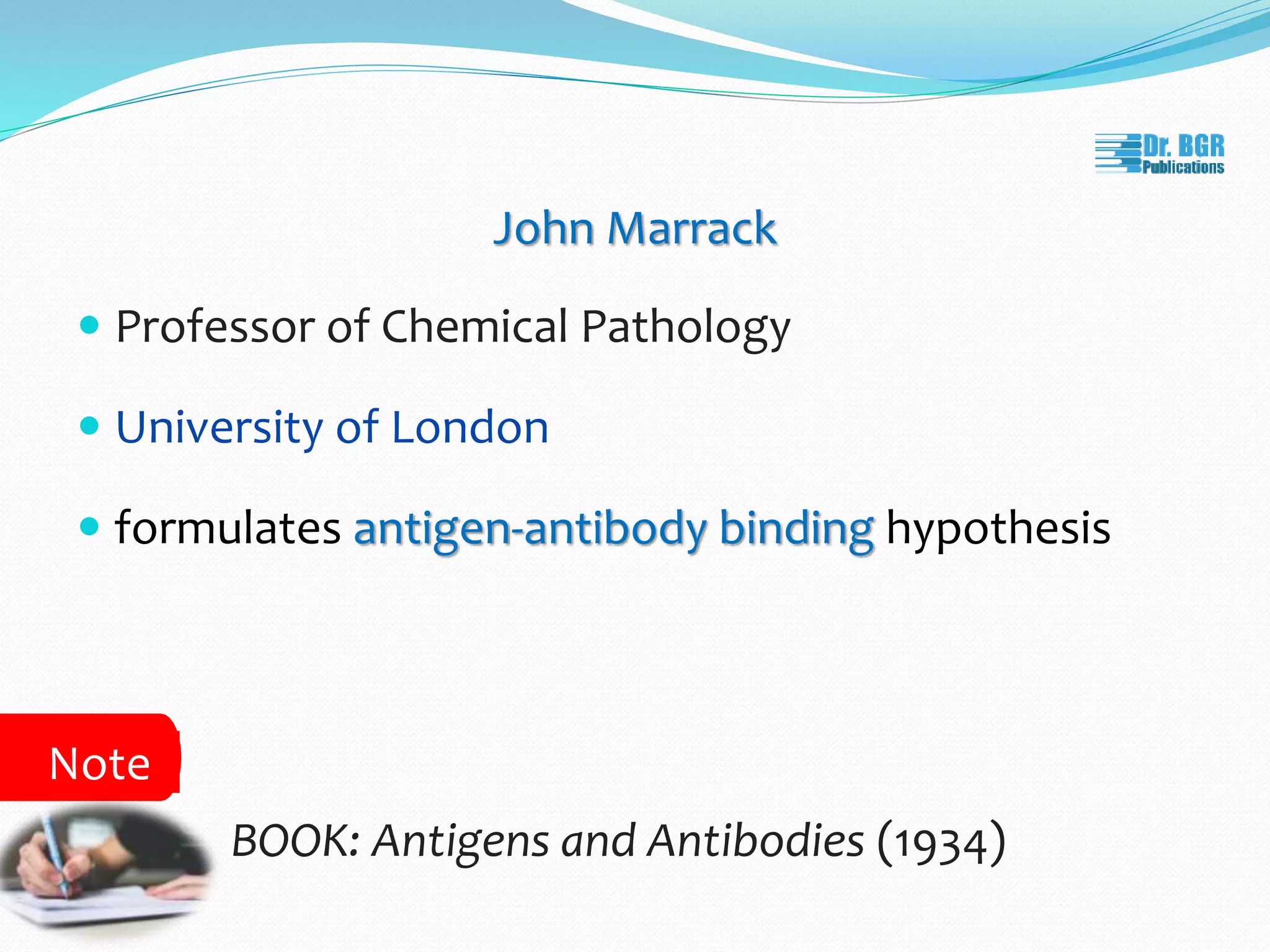 History of Immunology | Dr.BGR Publications | PPTX