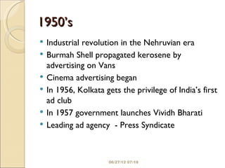 History of indian advertising | PPT
