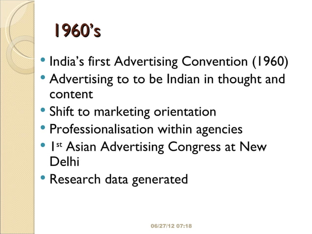 History of indian advertising | PPT | Advertising Industry | Industries