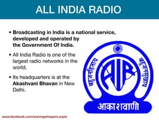 History of indian broadcasting | PDF