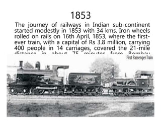 History of Indian Railways - the story of Growth & Modernization | PPTX