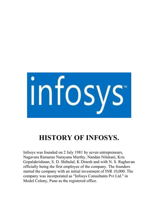 History of infosys | DOCX