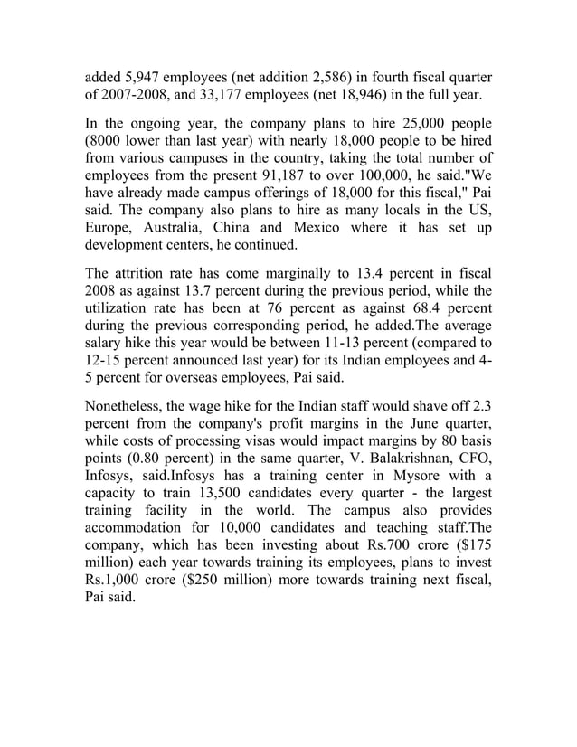 History of infosys | DOCX