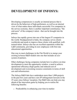 History of infosys | DOCX