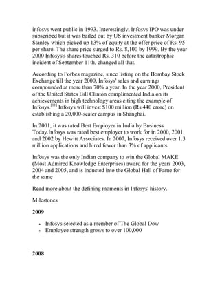 History of infosys | DOCX