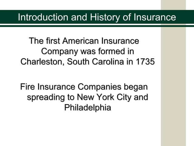 History of Insurance | PPT | Insurance | Personal Finance