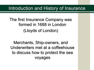 History of Insurance | PPT