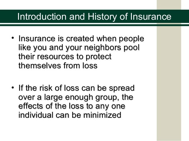 History of Insurance