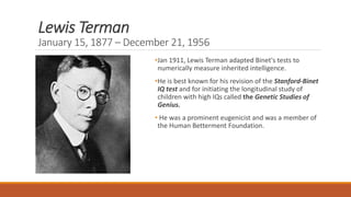 History of intelligence test | PPTX