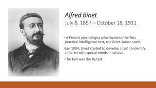Alfred Binet Intelligence Test