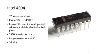 History of intel microprocessors | PPTX