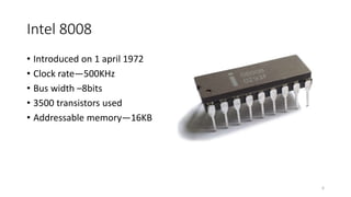 History of intel microprocessors | PPTX