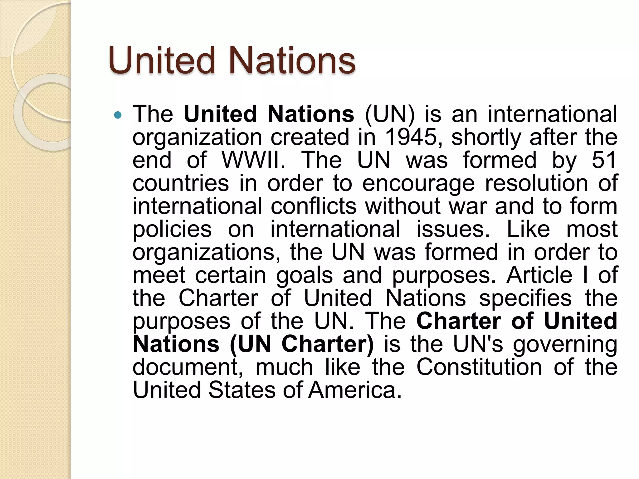 History of international organization | PPTX