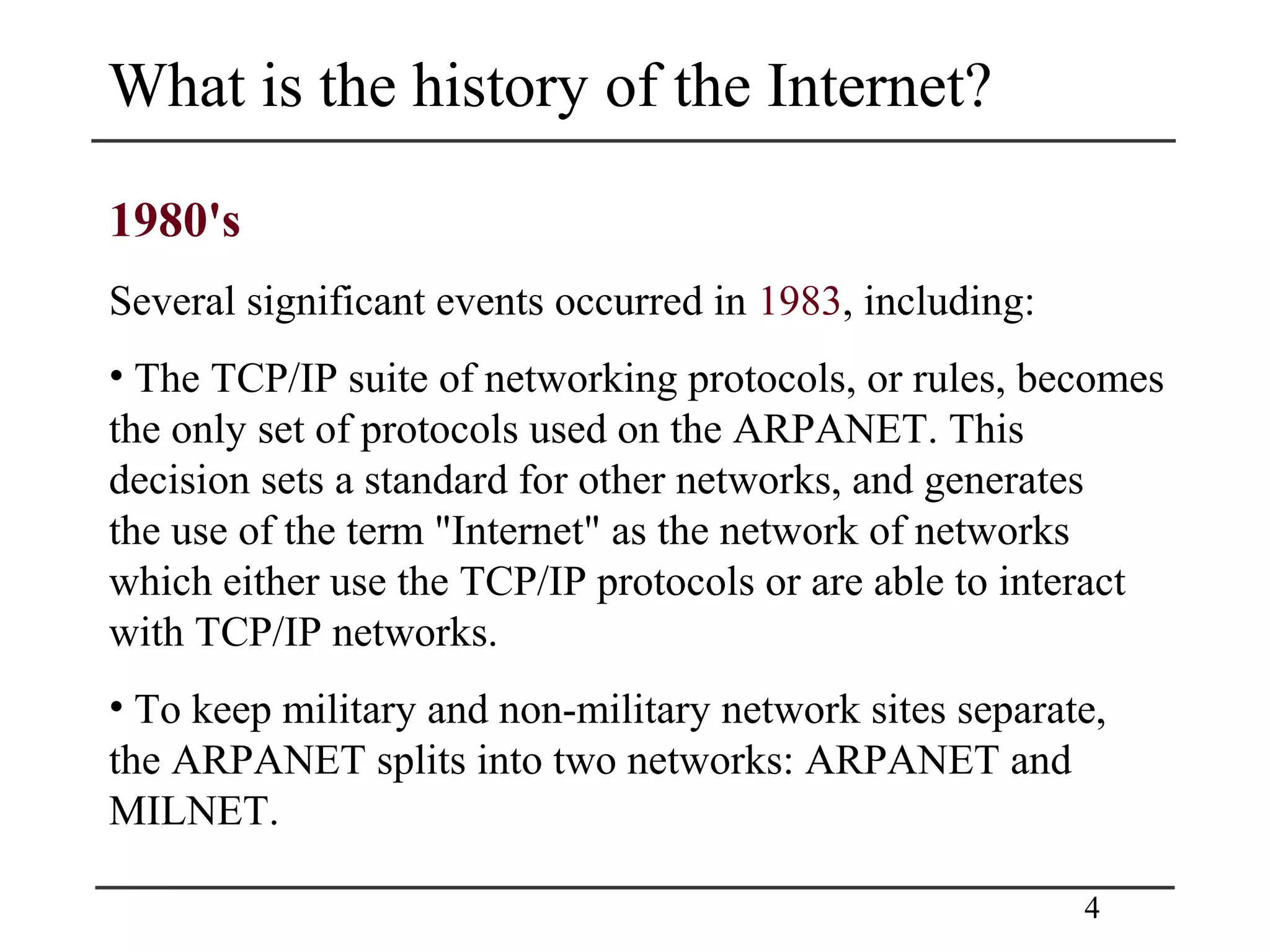 History of internet | PPT