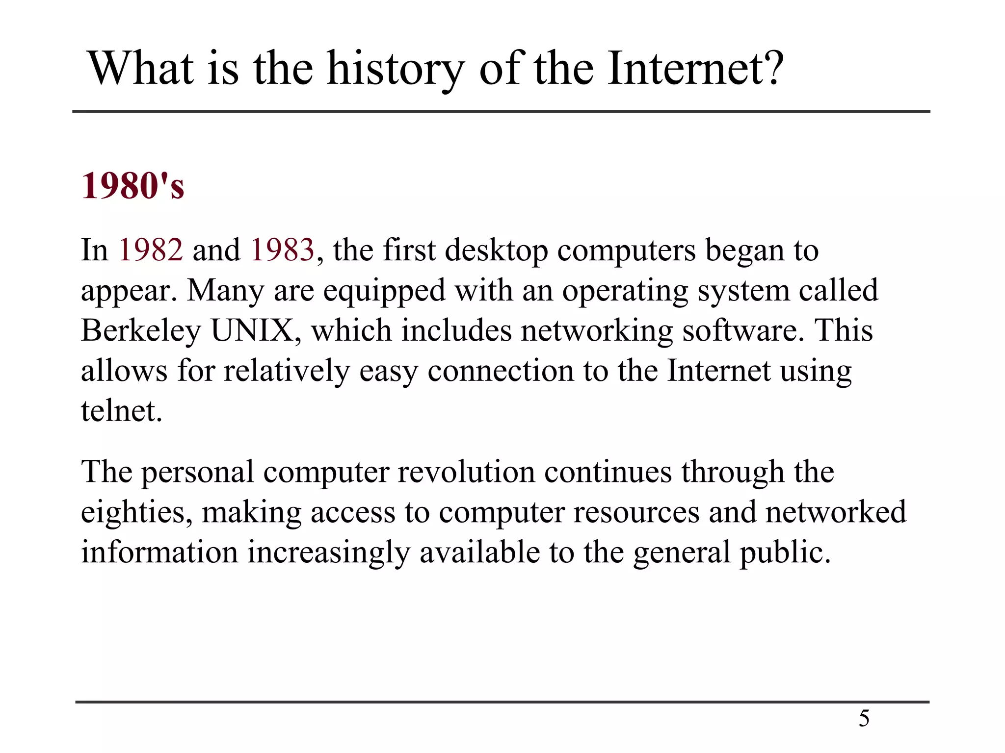 History of internet | PPT