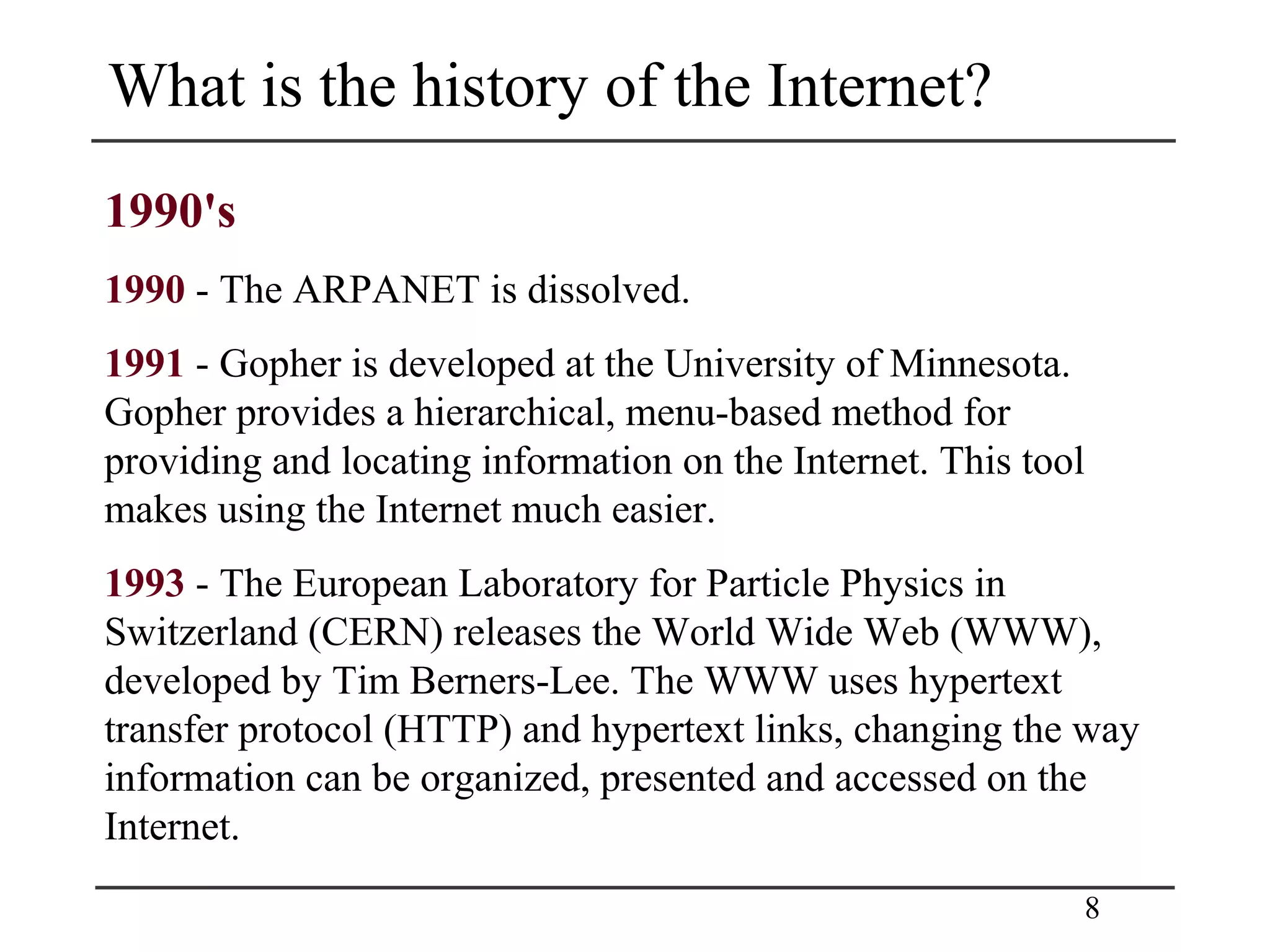 History of internet | PPT