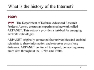 History of internet | PPT