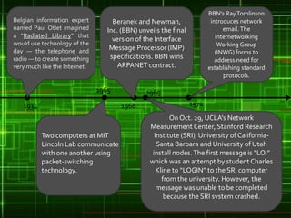 Activity 12 Timeline History of internet | PPTX