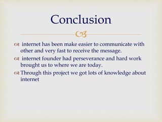 History of internet | PPTX