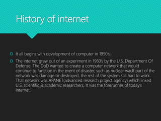 History of internet | PPT