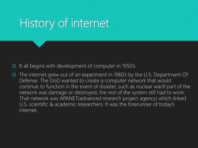 History of internet | PPT