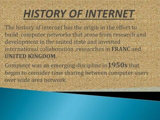 History of internet | PPTX