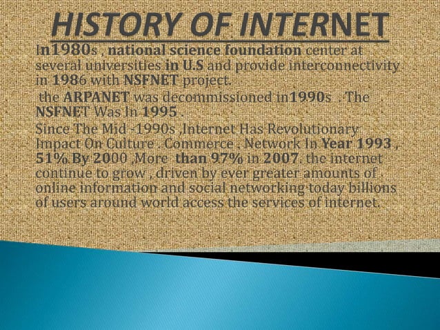 History of internet | PPT