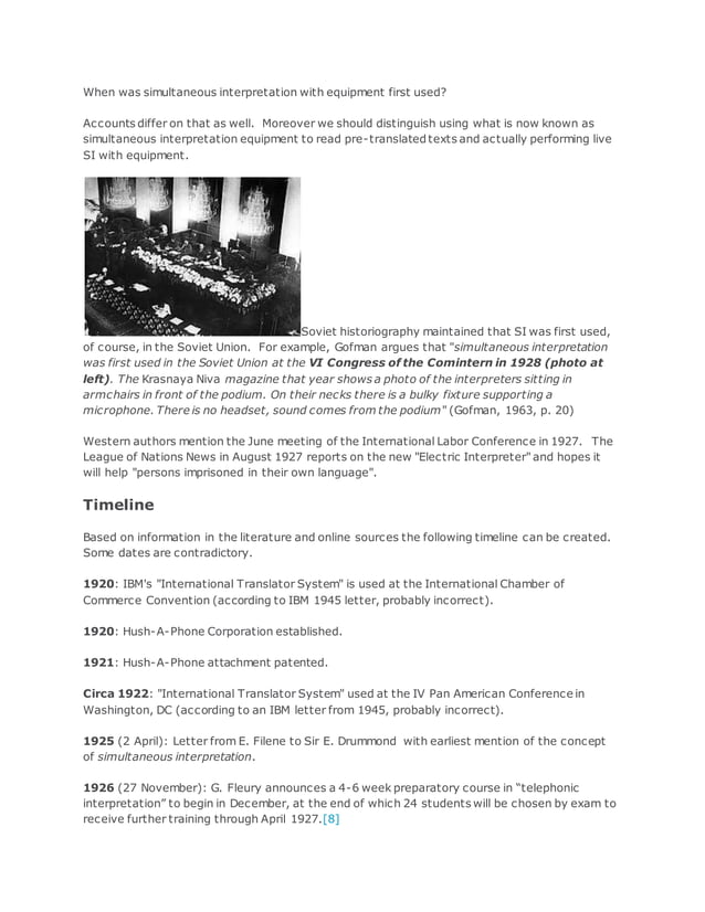 History of interpretation tools | DOCX