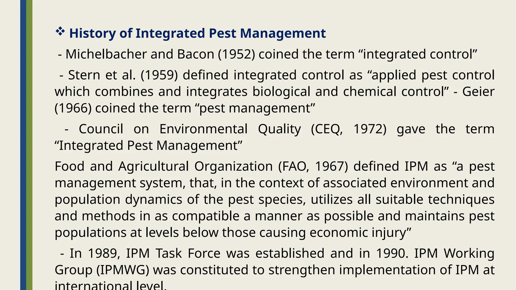 History of ipm PRINCIPLE OF INTEGRATED PEST MANAGMENT.pptx