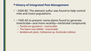 History of ipm PRINCIPLE OF INTEGRATED PEST MANAGMENT.pptx