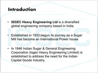 History of isgec heavy engineering | PPTX