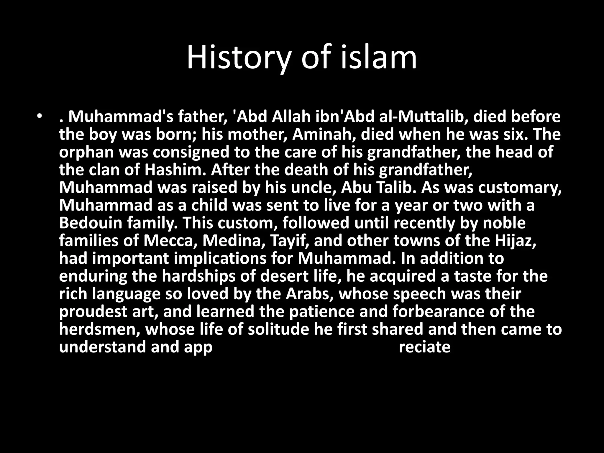 History of islam | PPTX