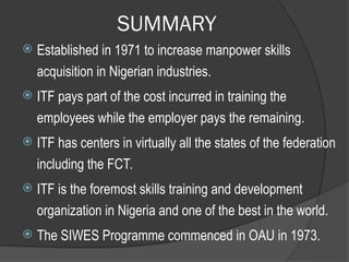 History of ITF in Nigeria_SWEP 2024_Prof. A. R. Adetunji.ppt