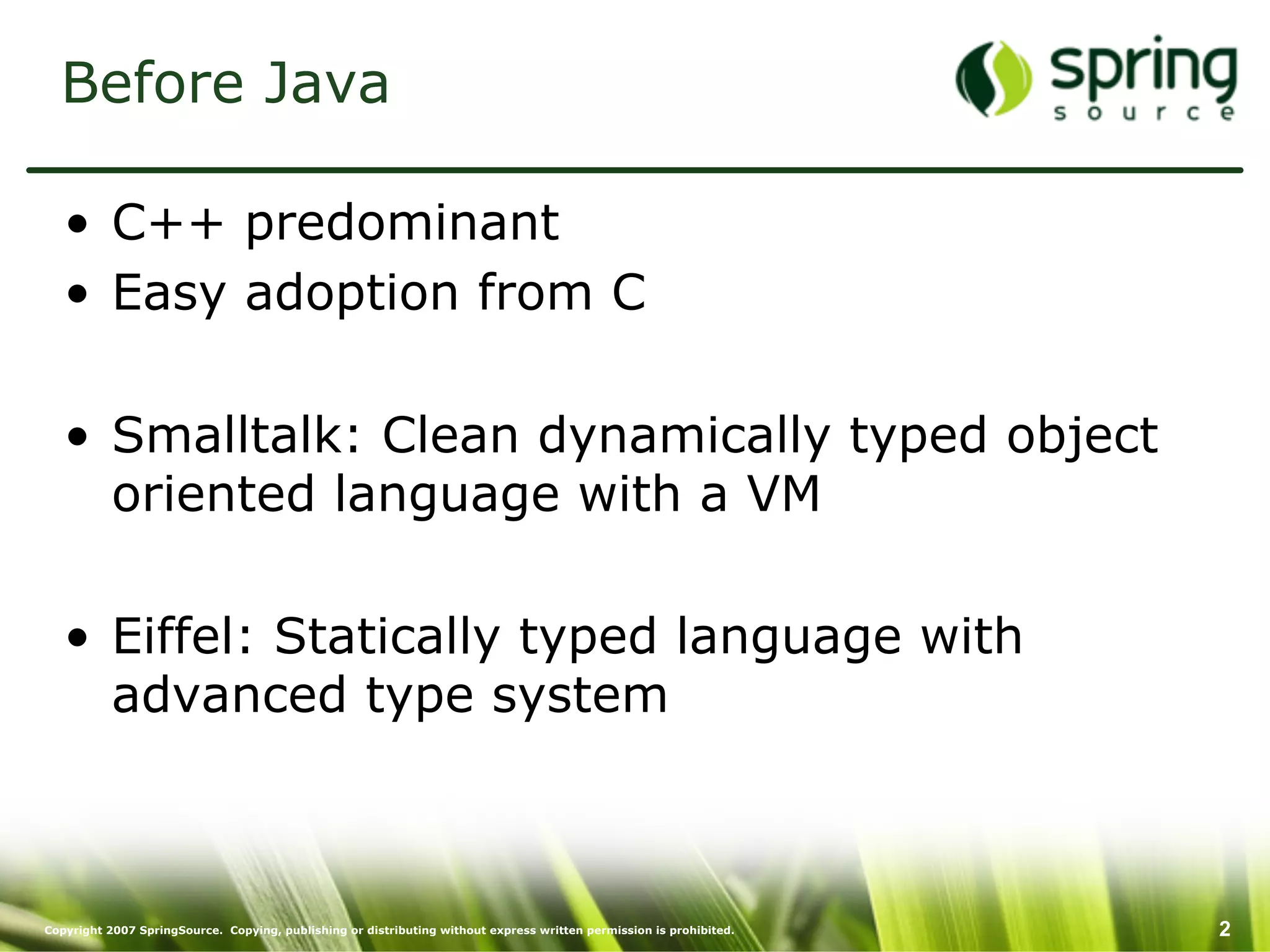 History of Java 1/2 | PDF
