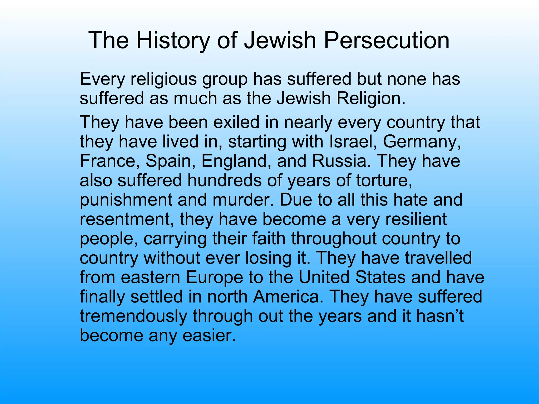 History Of Jewish Persecution[1] | PPT