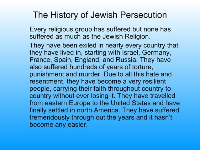 History Of Jewish Persecution[1] | PPT
