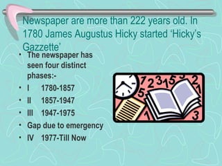 Print Media - History of journalism | PPT